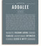 Addalee | Name Art Print – Name Stories