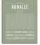 Addalee | Name Art Print – Name Stories