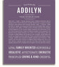 Addilyn Personalized Name Meaning Art Prints – Name Stories