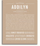 Addilyn Personalized Name Meaning Art Prints – Name Stories