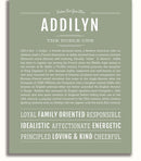 Addilyn | Name Art Print – Name Stories
