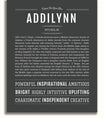 Addilynn | Name Art Print – Name Stories