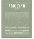 Addilynn | Name Art Print – Name Stories