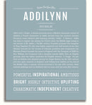 Addilynn | Name Art Print – Name Stories