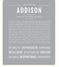Addison Personalized Name Meaning Art Prints – Name Stories