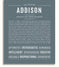 Addison | Name Art Print – Name Stories