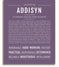 Addisyn | Name Art Print – Name Stories
