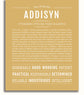 Addisyn | Name Art Print – Name Stories