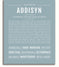 Addisyn | Name Art Print – Name Stories