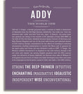 Addy | Name Art Print – Name Stories