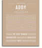 Addy | Name Art Print – Name Stories