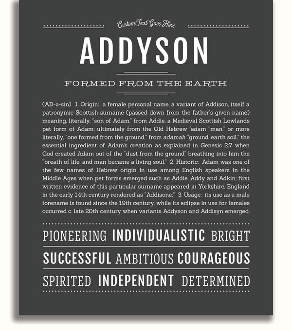 Addyson | Name Art Print – Name Stories