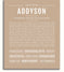 Addyson | Name Art Print – Name Stories