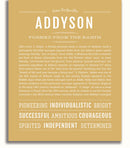 Addyson | Name Art Print – Name Stories