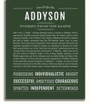 Addyson | Name Art Print – Name Stories