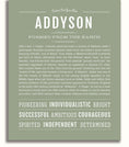 Addyson | Name Art Print – Name Stories