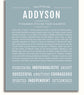 Addyson | Name Art Print – Name Stories