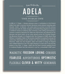 Adela | Name Art Print – Name Stories