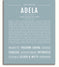 Adela Personalized Name Meaning Art Prints – Name Stories