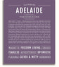 Adelaide Personalized Name Meaning Art Prints – Name Stories