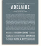 Adelaide | Name Art Print – Name Stories