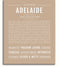 Adelaide | Name Art Print – Name Stories