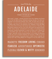 Adelaide | Name Art Print – Name Stories