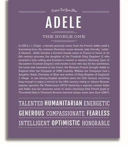 Adele | Name Art Print – Name Stories