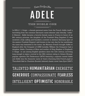 Adele | Name Art Print – Name Stories