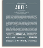 Adele | Name Art Print – Name Stories