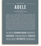 Adele Personalized Name Meaning Art Prints – Name Stories