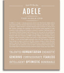 Adele | Name Art Print – Name Stories