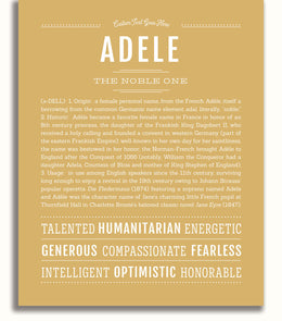 Adele | Name Art Print – Name Stories