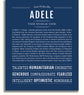 Adele Personalized Name Meaning Art Prints – Name Stories