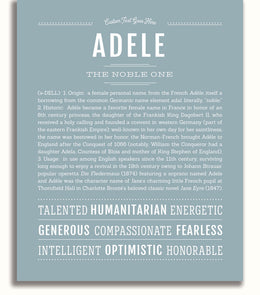 Adele | Name Art Print – Name Stories