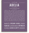 Adelia Personalized Name Meaning Art Prints – Name Stories