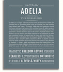 Adelia | Name Art Print – Name Stories