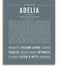 Adelia Personalized Name Meaning Art Prints – Name Stories