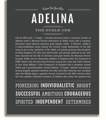 Adelina | Name Art Print – Name Stories