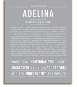 Adelina | Name Art Print – Name Stories