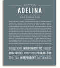 Adelina Name Art Print Name Stories