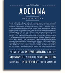 Adelina | Name Art Print – Name Stories