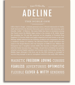 Adeline | Name Art Print – Name Stories