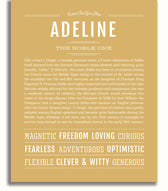 Adeline | Name Art Print – Name Stories