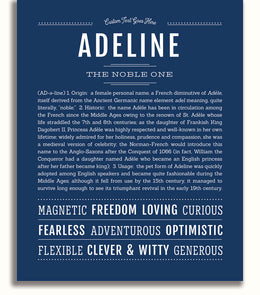 Adeline | Name Art Print – Name Stories
