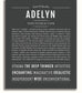 Adelyn Personalized Name Meaning Art Prints – Name Stories