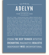 Adelyn Personalized Name Meaning Art Prints – Name Stories