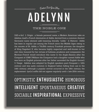 Adelynn | Name Art Print – Name Stories
