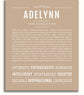 Adelynn Personalized Name Meaning Art Prints – Name Stories