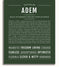 Adem Personalized Name Meaning Art Prints – Name Stories